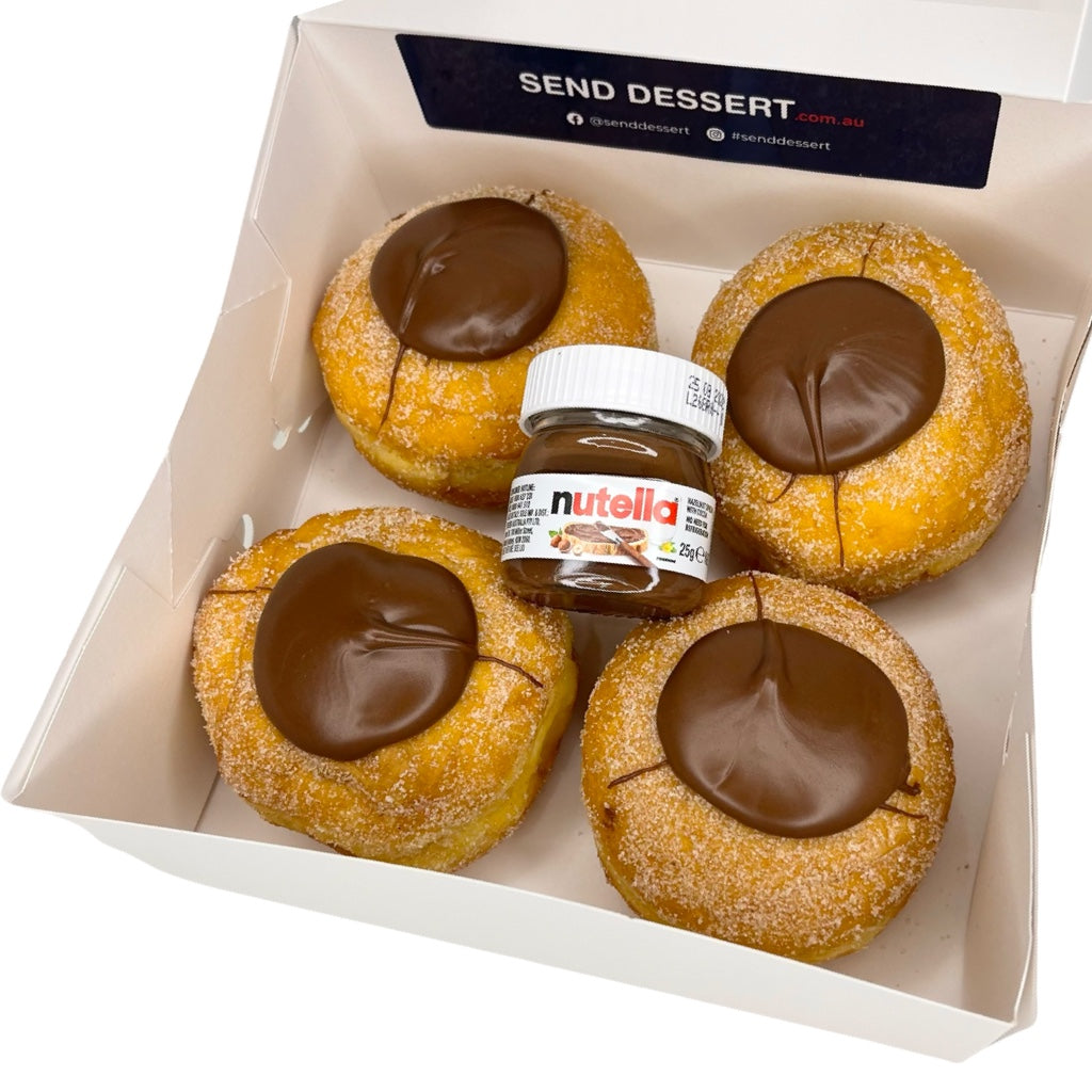 Nutella Donut 4 Pack | Send Dessert | SYDNEY